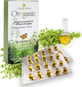 oreganic - oregano oil softgels - 30 capsules - helps immune defense & respiratory health - natural - 80% carvacrol - greek oil of oregano probiotics for digestive health non-gmo