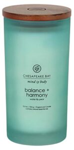 chesapeake bay candle pt31921 scented candle, balance + harmony (water lily pear), large, home décor