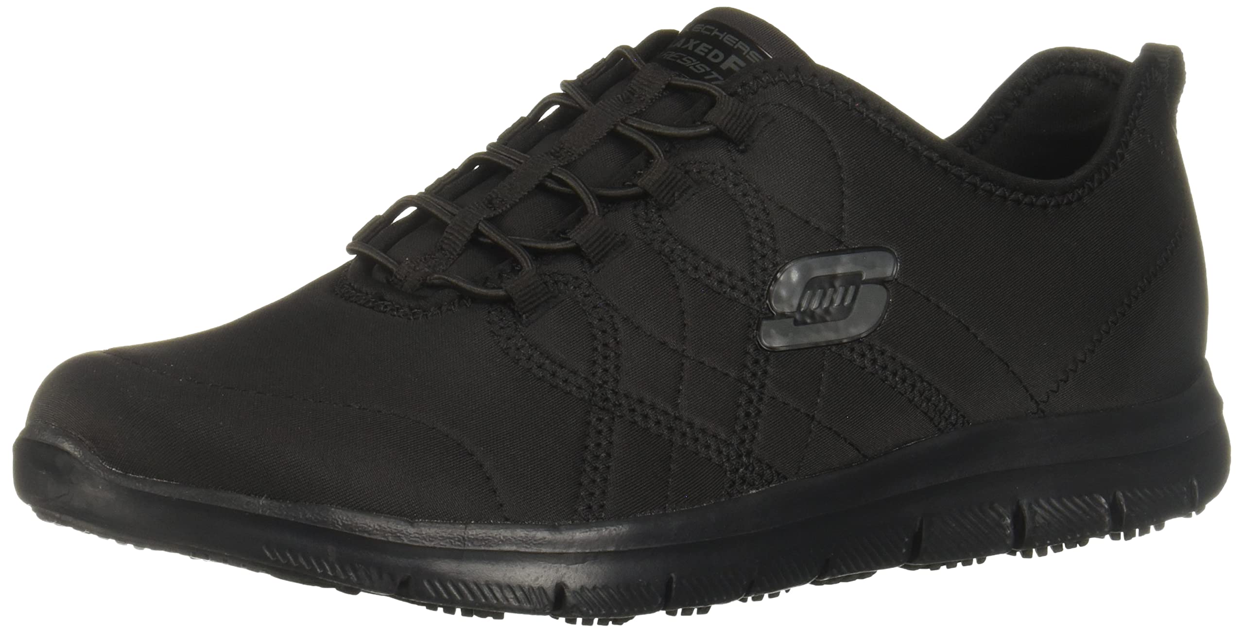 Skechers Women's Ghenter Srelt Work Shoe, Black, 9.5 M US