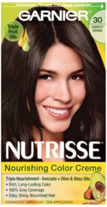 garnier nutrisse nourishing color creme, 30 darkest brown