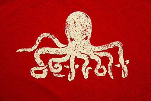 CreateMyTee | Detroit Octopus | Hockey Fan Mens/Womens Short Sleeve T-Shirt (Medium) Red