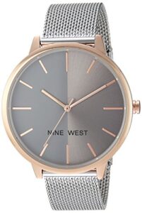 nine west women's sunray dial mesh bracelet watch