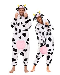 canasour halloween custume adult anime cow polyster women's onesie costume (x-large, cow)