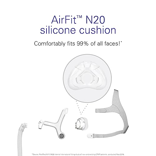 ResMed AirFit N20 Cushion - Nasal Cushion Replacement - Features InfinitySeal Design - Large