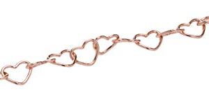 Amazon Collection Rose Gold Plated Sterling Silver 5.3mm Heart-Link Bracelet, 7'