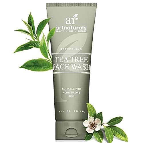 artnaturals Tea Tree Face Wash - (8 Fl Oz / 236ml) - Helps Heal and Prevent Breakouts, Acne and Skin Irritation - Green Tea, 100% Pure Tea Tree Essential Oil, and Aloe Vera