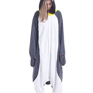 Sqlszt Women Men Adult Animal Penguin One Piece Onesie Cosplay Pajama Costume XL