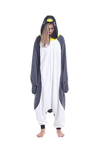 Sqlszt Women Men Adult Animal Penguin One Piece Onesie Cosplay Pajama Costume XL