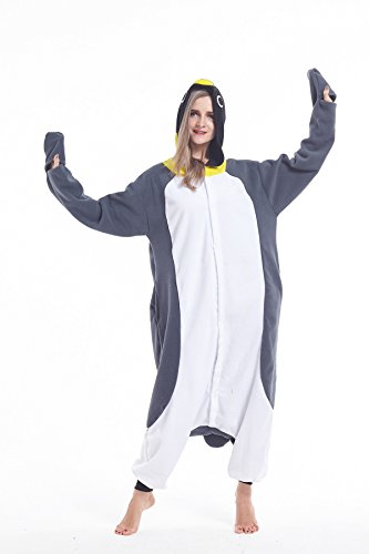 Sqlszt Women Men Adult Animal Penguin One Piece Onesie Cosplay Pajama Costume XL