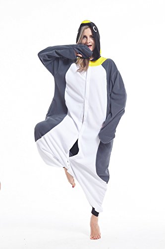 Sqlszt Women Men Adult Animal Penguin One Piece Onesie Cosplay Pajama Costume XL