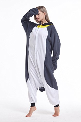 Sqlszt Women Men Adult Animal Penguin One Piece Onesie Cosplay Pajama Costume XL