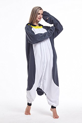 Sqlszt Women Men Adult Animal Penguin One Piece Onesie Cosplay Pajama Costume XL