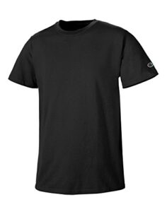 champion men's black basic short sleeve tee - medium