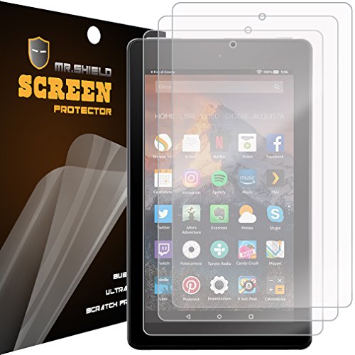 Mr.Shield Designed For Amazon Fire 7 Tablet with Alexa (7th Generation - 2017 release ONLY) Anti-Glare [Matte] Screen Protector [3-PACK] with Lifetime Replacement