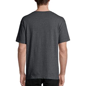 Hanes Men's Essentials Short Sleeve T-shirt Value Pack (4-pack),charcoal heather,MEDIUM