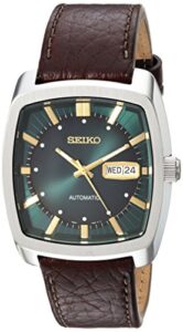 seiko men's recraft series automatic leather casual watch (model: snkp27)