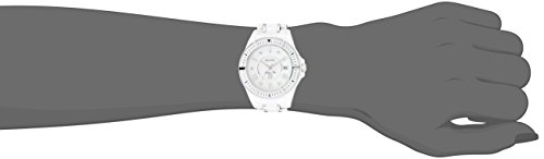 Bulova Ladies' Marine Star Diamond White Ceramic and Stainless 3-Hand Quartz Watch with White Mother-of-Pearl Dial and Sapphire Crystal Style: 98P172