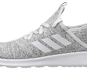 adidas Women's Cloudfoam Pure Running Shoe, White/White/Black, 5