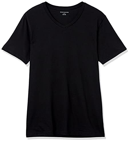 Amazon Essentials Men's V-Neck Undershirt, Pack of 6, Black, X-Small