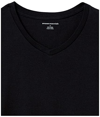 Amazon Essentials Men's V-Neck Undershirt, Pack of 6, Black, X-Small