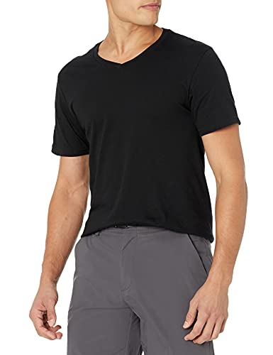 Amazon Essentials Men's V-Neck Undershirt, Pack of 6, Black, X-Small