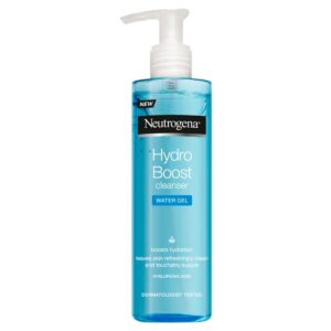 neutrogena hydro boost lightweight hydrating facial cleansing gel, gentle face wash & makeup remover with hyaluronic acid, hypoallergenic & non comedogenic, 6 oz