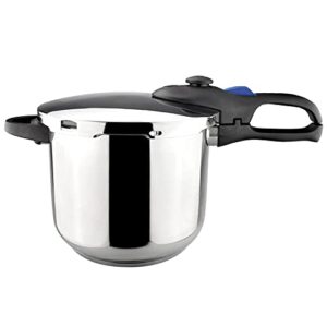 magefesa® favorit super-fast and easy to use pressure cooker, 8 quart, 18/10 stainless steel, suitable for all types of cooktops, including induction, excellent heat distribution