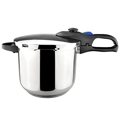 Magefesa® Favorit Super-Fast and Easy To Use pressure cooker, 8 Quart, 18/10 stainless steel, suitable for all types of cooktops, including induction, excellent heat distribution