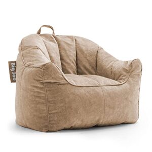 big joe hug bean bag chair, caribou hyde, faux polyester blend, 3 feet