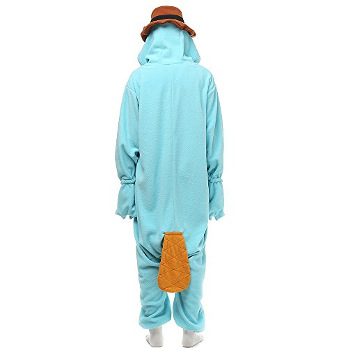 Wishliker Unisex Adult Onesie Pyjamas Platypus Christmas Costume SkyBlue