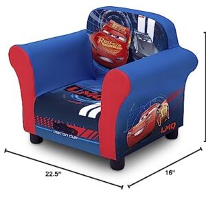 Delta Children Upholstered Chair for Relaxing, Disney/Pixar Cars, Red and Blue