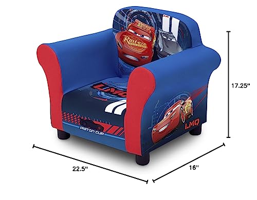 Delta Children Upholstered Chair for Relaxing, Disney/Pixar Cars, Red and Blue