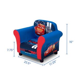 Delta Children Upholstered Chair for Relaxing, Disney/Pixar Cars, Red and Blue