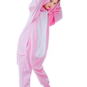 CANASOUR Unisex Halloween Kids Pink Pig Onesie For 6-8 Years Girls Costume Party Cosplay Pyjamas (Height 47-51”, 6 Years, Pig)