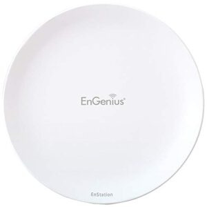 engenius technologies wi-fi 5 outdoor ac867 5ghz wireless access point/client bridge, long range, ptp/ptmp, ip55, 26dbm transmit power with 19dbi directional antennas, gige port (enstation5-ac)