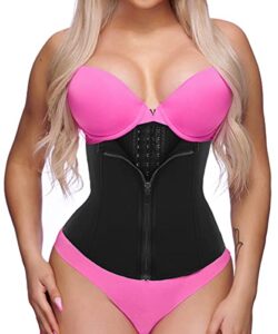 gainkee clip and zip waist trainer corset women neoprene workout sweat vest body shaper (medium, belt)