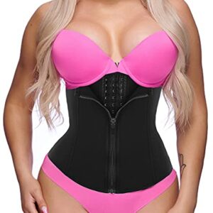 GainKee Clip and Zip Waist Trainer Corset Women Neoprene Workout Sweat Vest Body Shaper (Medium, Belt)