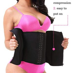 GainKee Clip and Zip Waist Trainer Corset Women Neoprene Workout Sweat Vest Body Shaper (Medium, Belt)