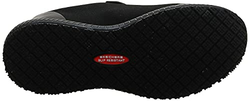 Skechers Women's Squad SR Food Service Shoe, Black, 9 Wide