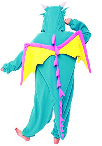 SAZAC Dragon Kigurumi - Onesie Jumpsuit Halloween Costume (Blue)