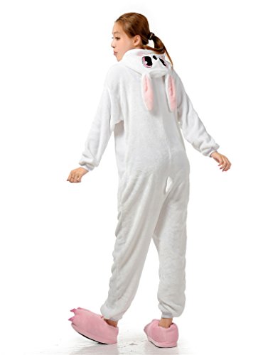 UreeUine Ultra Soft Plush Pink Easter Bunny Costume Cosplay Sleepsuit S