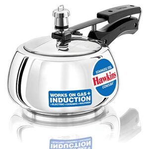 hawkins ssc20 stainless steel pressure cooker, 2 liter, silver