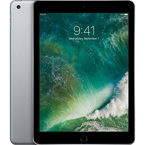 Apple iPad 9.7 with WiFi, 128GB- Space Gray (2017 Model) - (Renewed)