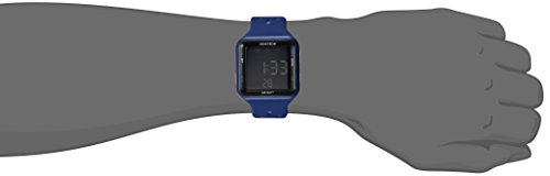 Armitron Sport Unisex 40/8417BLU Grey Accented Digital Chronograph Blue Perforated Silicone Strap Watch