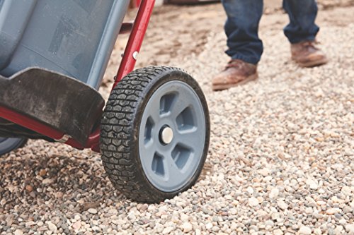 Rubbermaid Commercial Products Brute Construction and Landscape Dolly, 250-Pound Capacity, Red, Heavy Duty Dolly with Wheels