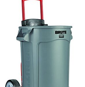 Rubbermaid Commercial Products Brute Construction and Landscape Dolly, 250-Pound Capacity, Red, Heavy Duty Dolly with Wheels