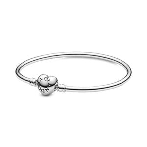 pandora jewelry bangle sterling silver bracelet, 8.3", no box