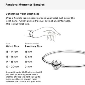 PANDORA Jewelry Bangle Sterling Silver Bracelet, 8.3", No Box