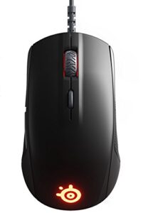 steelseries rival 110 gaming mouse - 7,200 cpi truemove1 optical sensor - lightweight design - rgb lighting