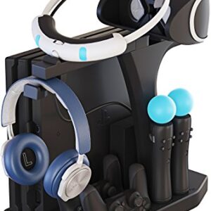 Skywin PSVR Stand Compatible with PS4 VR - PS4 Cooling Station and Charging Dock for Playstation VR Stand to Charge PS VR Controllers and Accessories